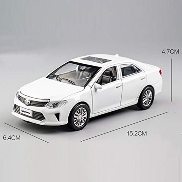 Toyota Camry Die Cast Scale Model Car 1:28 - 6 inches - White - Buyon.pk