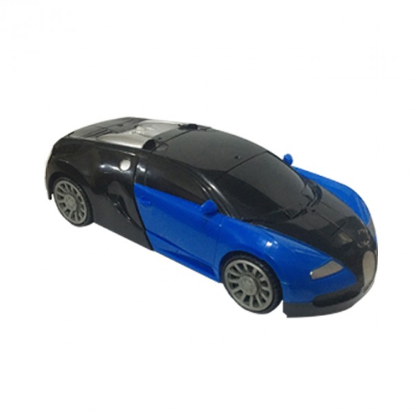 Transformer Bugatti Robot Car - Light & Music - Blue - Buyon.pk