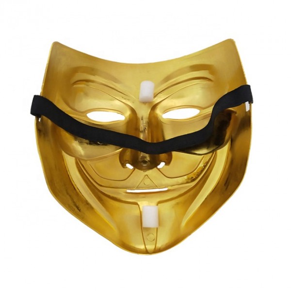 V For Vendetta Anonymous Mask- Golden Edition - Buyon.pk