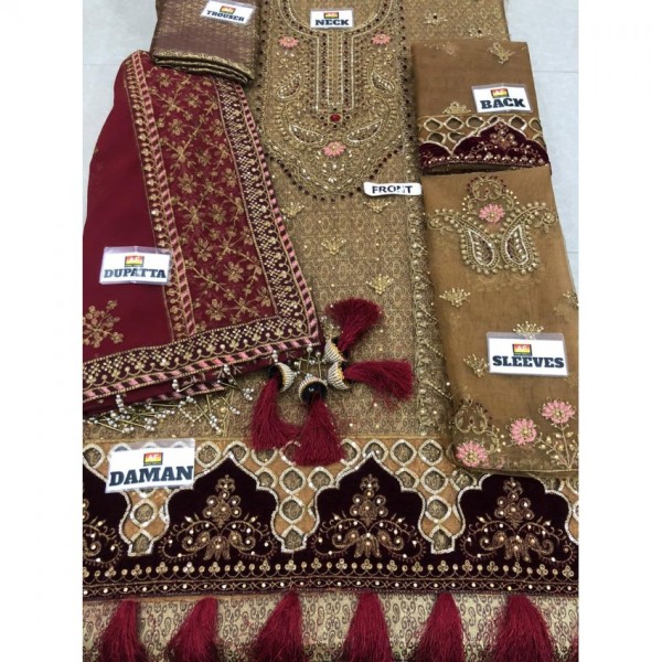 Buy New Collection desgin Fully Embroidered With Handwork with jamawar ...