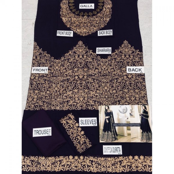 Buy Black Colour Chiffon Long Maxy For Women online in Pakistan | Buyon.pk