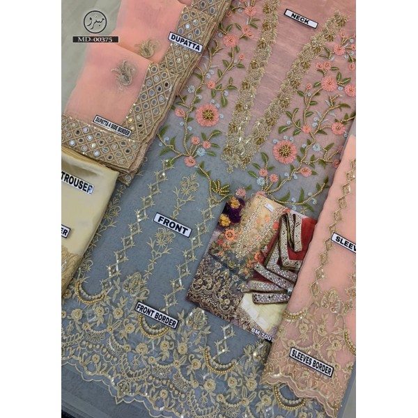 Organza Embroidered Fancy Collection - Buyon.pk
