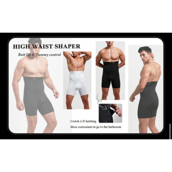 MENS HIGH WAIST SHAPER. WITH ADJUSTABLE CROTCH SPACE. - Buyon.pk