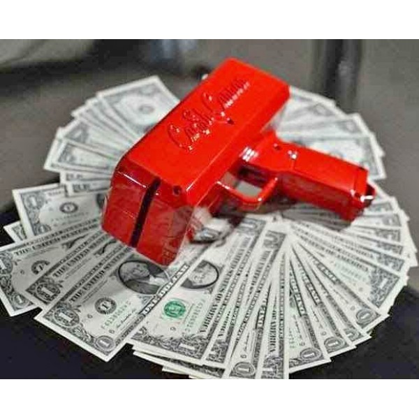 Rain Money Gun Paper Playing Spary Money Toy Guń Prop Money Gun with ...