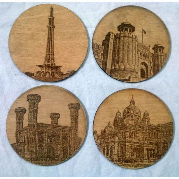 Lahore Theme Coasters with Historical Buildings - Buyon.pk
