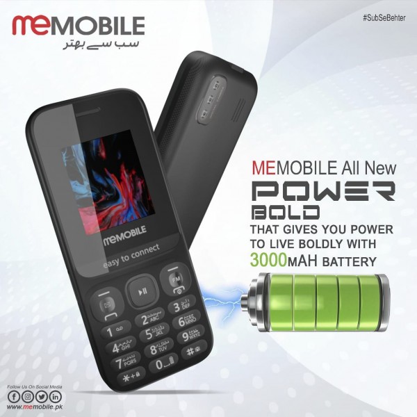 Memobile Power Bold, Dual Sim, 3000mAH Big Battery, 1.8 Inch Display ...