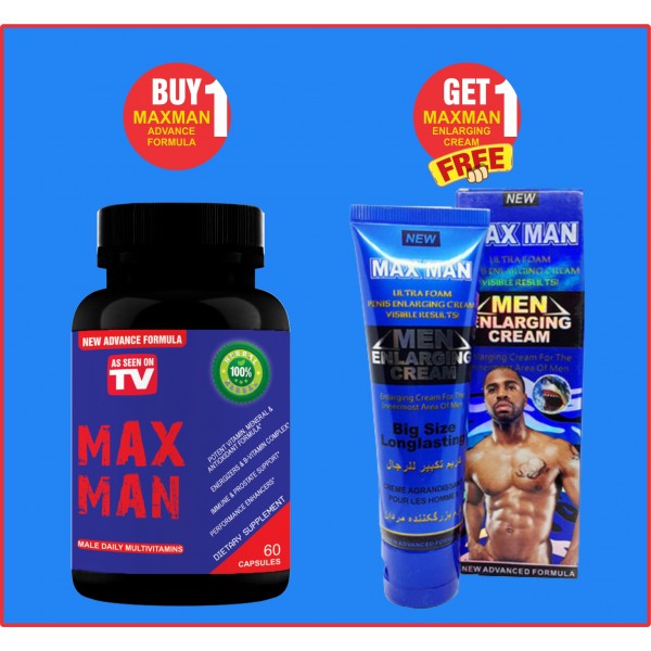 100% Original MAX MAN New Advance Formula Male Daily Multivitamins 60 ...