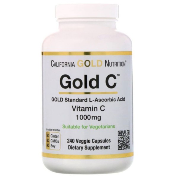 Gold C Vitamin C 1,000Mg - 240 Veggie Capsules - Buyon.pk