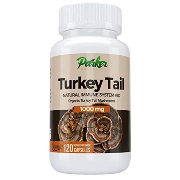Organic Turkey Tail Mushroom Capsules - 120 Capsules - Buyon.pk