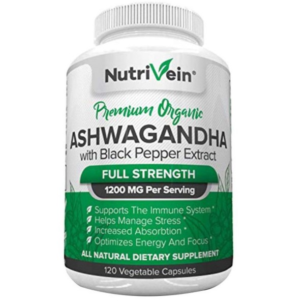 Premium Organic Ashwagandha 1200mg - 120 Capsules - Buyon.pk