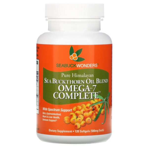 Pure Himalayan Sea Buckthorn Oil Blend Omega 7 Dietary Supplement 500