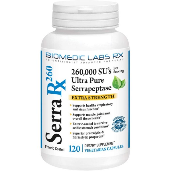 Ultra Pure Serrapeptase Dietary Supplement - 120 Capsules - Buyon.pk
