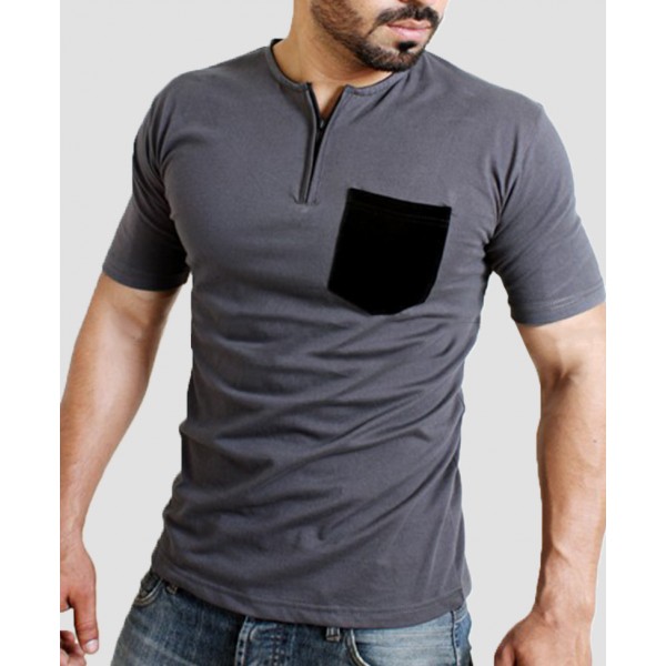 Buy PACK OF 3 ZIP ROUND NECK T-SHIRT online in Pakistan | Buyon.pk