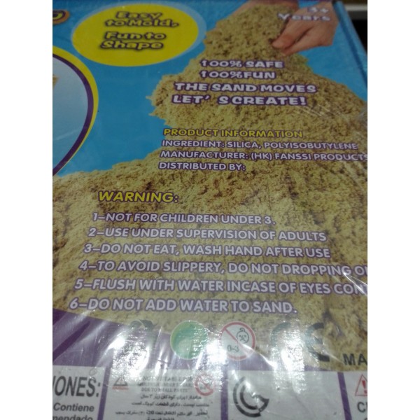 Colourful Kinetic Think Sand for Kids - Large - Buyon.pk