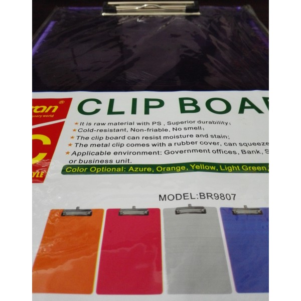 Fancy and Colourful Plastic Examination Clip Board - Buyon.pk