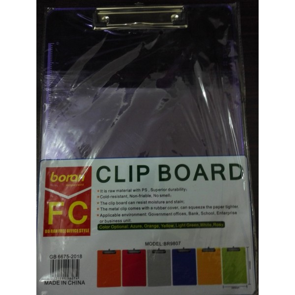 Fancy and Colourful Plastic Examination Clip Board - Buyon.pk