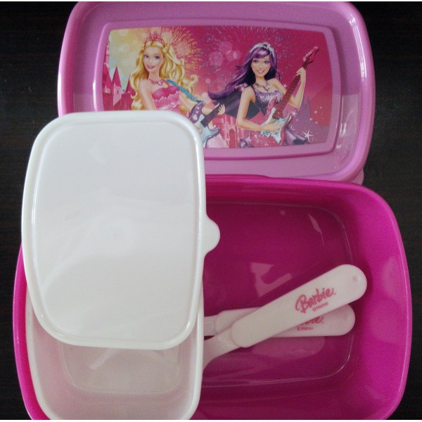Fancy Colourful Barbie Cartoon Character Lunch Box for Kids - Buyon.pk