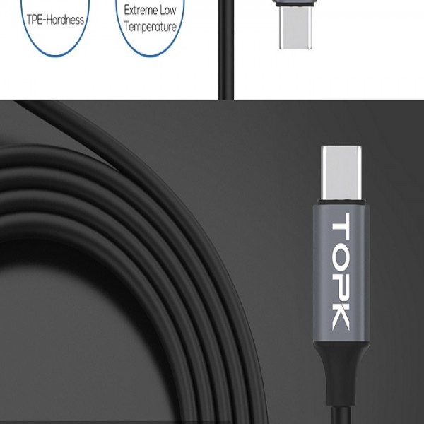 Buy TOPK D-Line2 USB Type C Cable,Voltage and Current Display Type-C ...