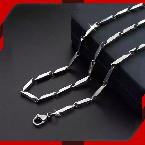 Crystal Silver Chain for Men - Buyon.pk