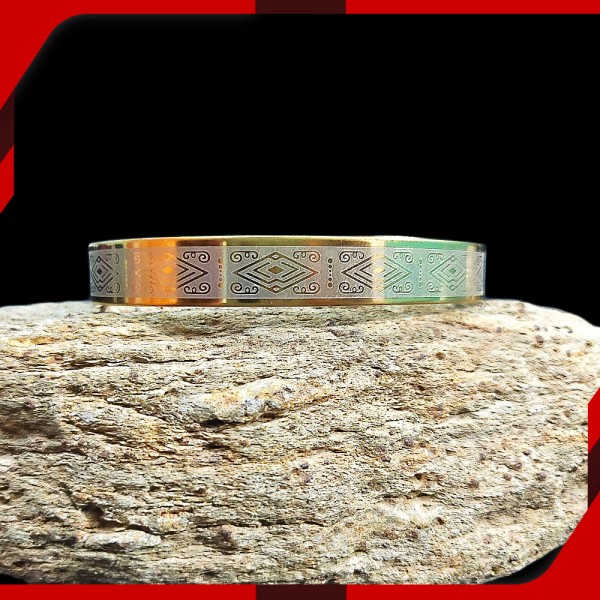 Branded Style Golden Bangle Bracelet for Men - Buyon.pk