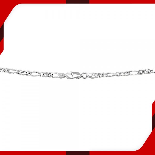 Silver Super Figaro Chain for Men - Buyon.pk
