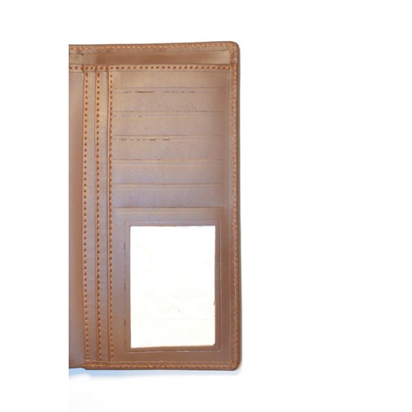 Tan Genuine Leather Jacket Wallet - Buyon.pk