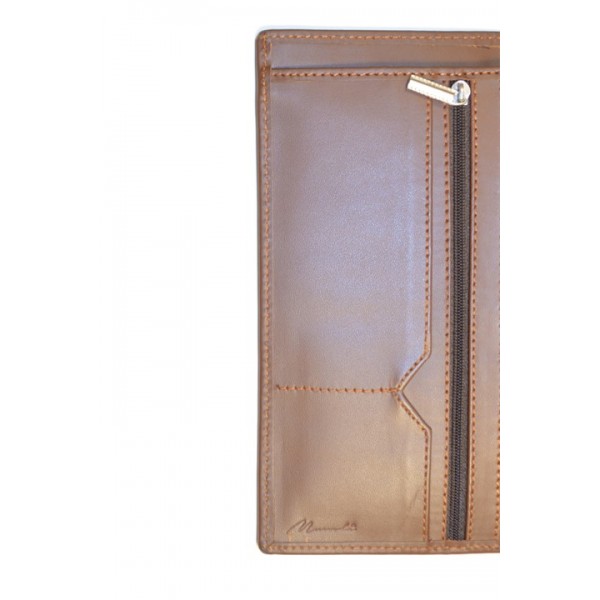 Tan Genuine Leather Jacket Wallet - Buyon.pk