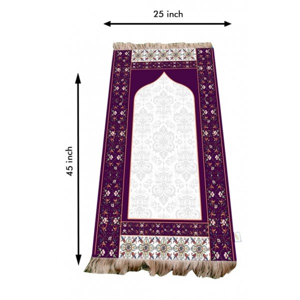 PURPLE TURKISH SOFT FOAMING PRAYER MAT - Buyon.pk