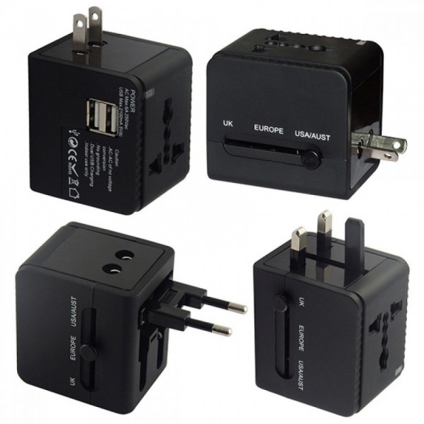 Buy Multi Nation Universal Travel Adapter With Dual USB Charger ...