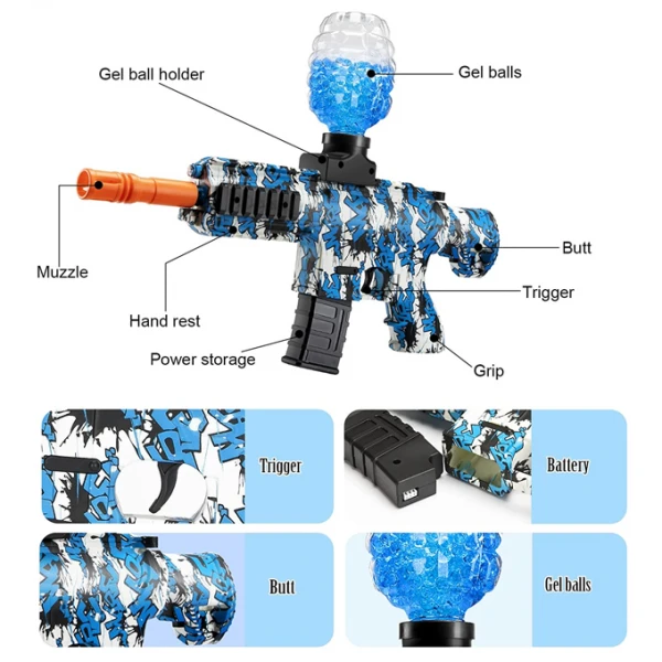 Planet X - Mini M416 Gel Blaster - Electric Toy Gun - 10,000 Gel Balls ...
