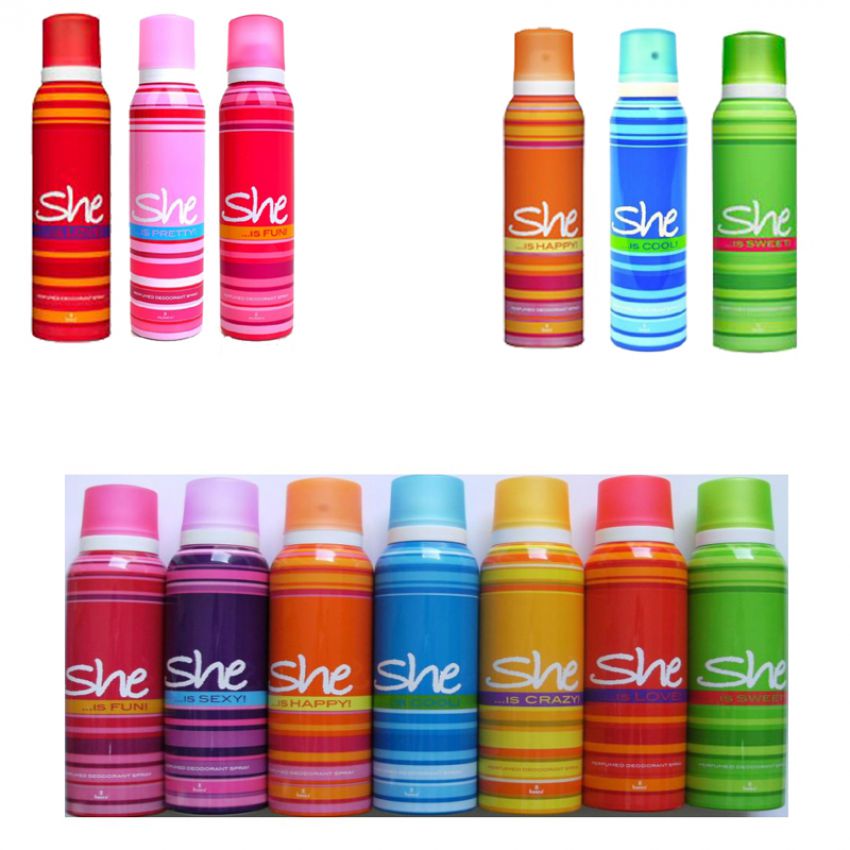 SHE BODY SPRAY PACK OF 3