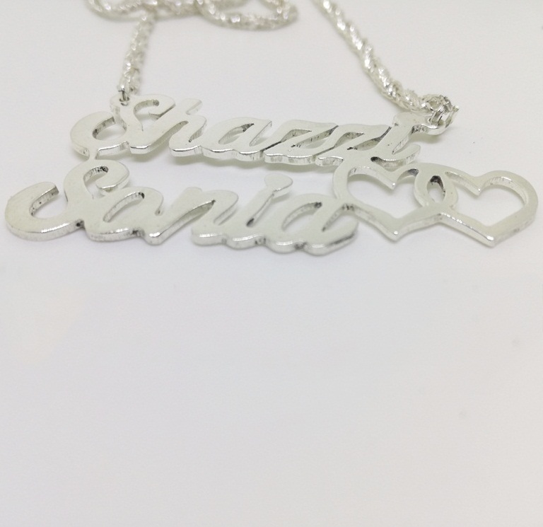Original Chandi Double name necklace name pendant